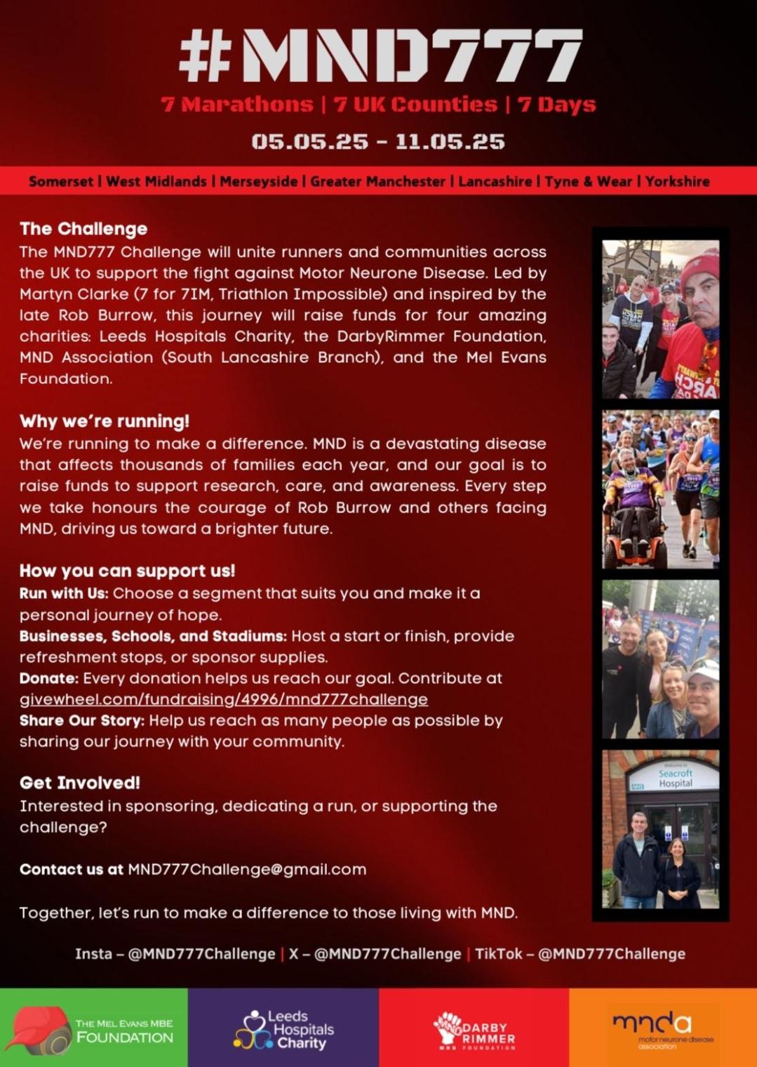 MND 777 Challenge - 7 Marathons | 7 UK Counties | 7 Days: Newcastle ...
